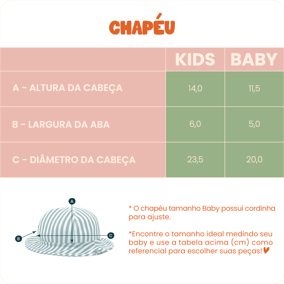 Chapéu Infantil UV50+ Listrado Colors Mah Sun Kids